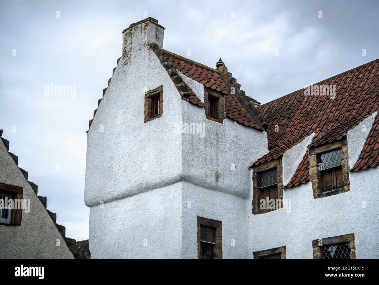 Exterior of an old house in the village and former royal burgh of ...