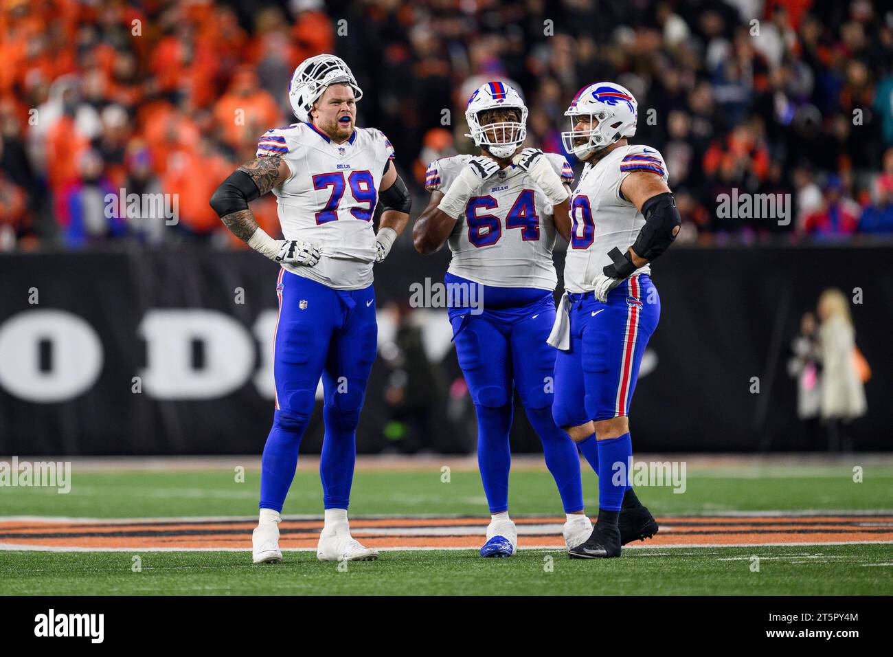Buffalo Bills tackle Spencer Brown (79), Buffalo Bills guard O'Cyrus ...