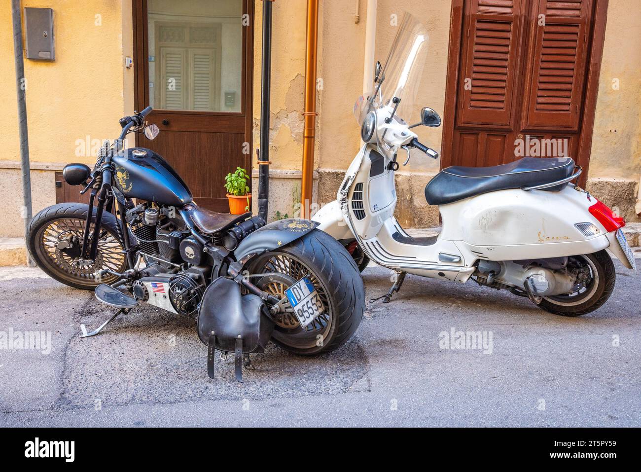CASTELLAMMARE DEL GOLFO, ITALY - JULY 15, 2023: Harley Davidson and ...