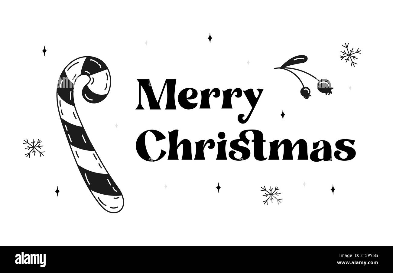 Christmas card with festive candy cane Stock Vector Image & Art - Alamy