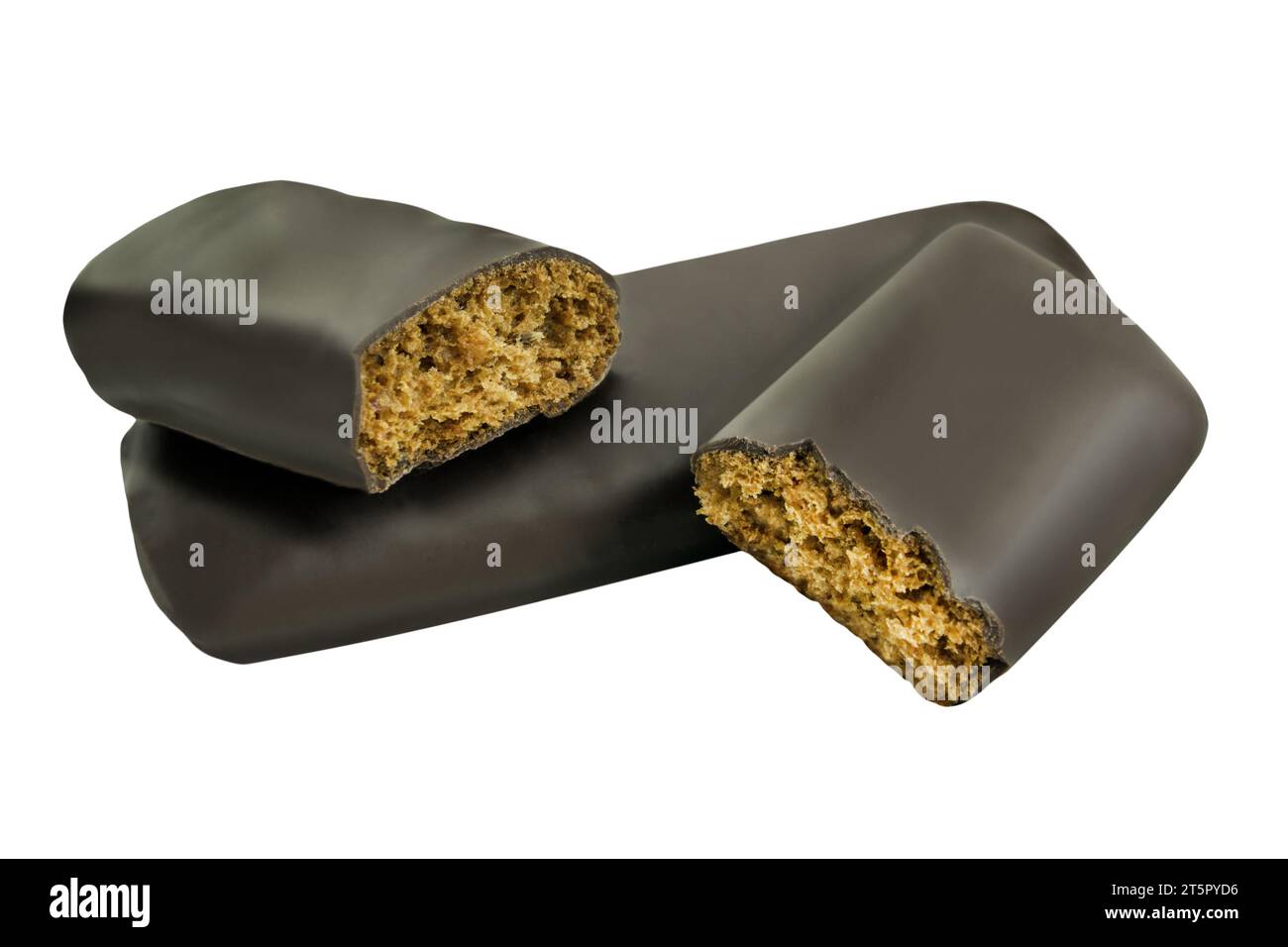 German Ginger Bread cakes with chocolate isolated on white background ...