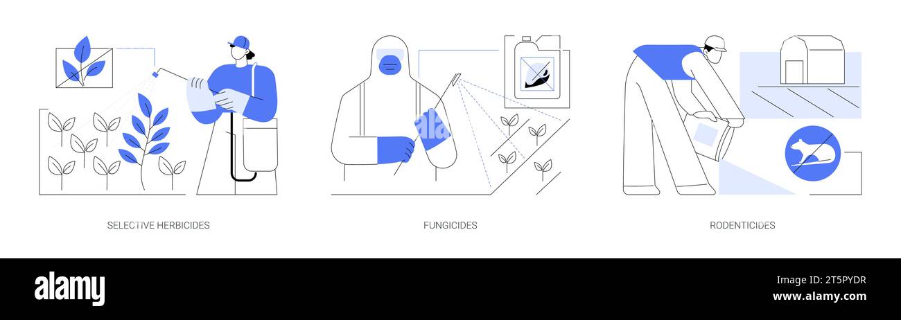 Crops treatment isolated cartoon vector illustrations se Stock Vector ...