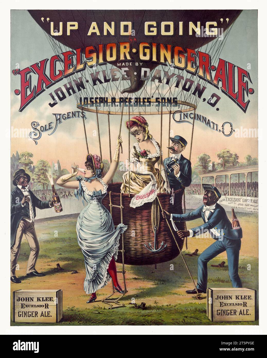 Old Ginger ale advertisement illustration showing women boarding on the ...