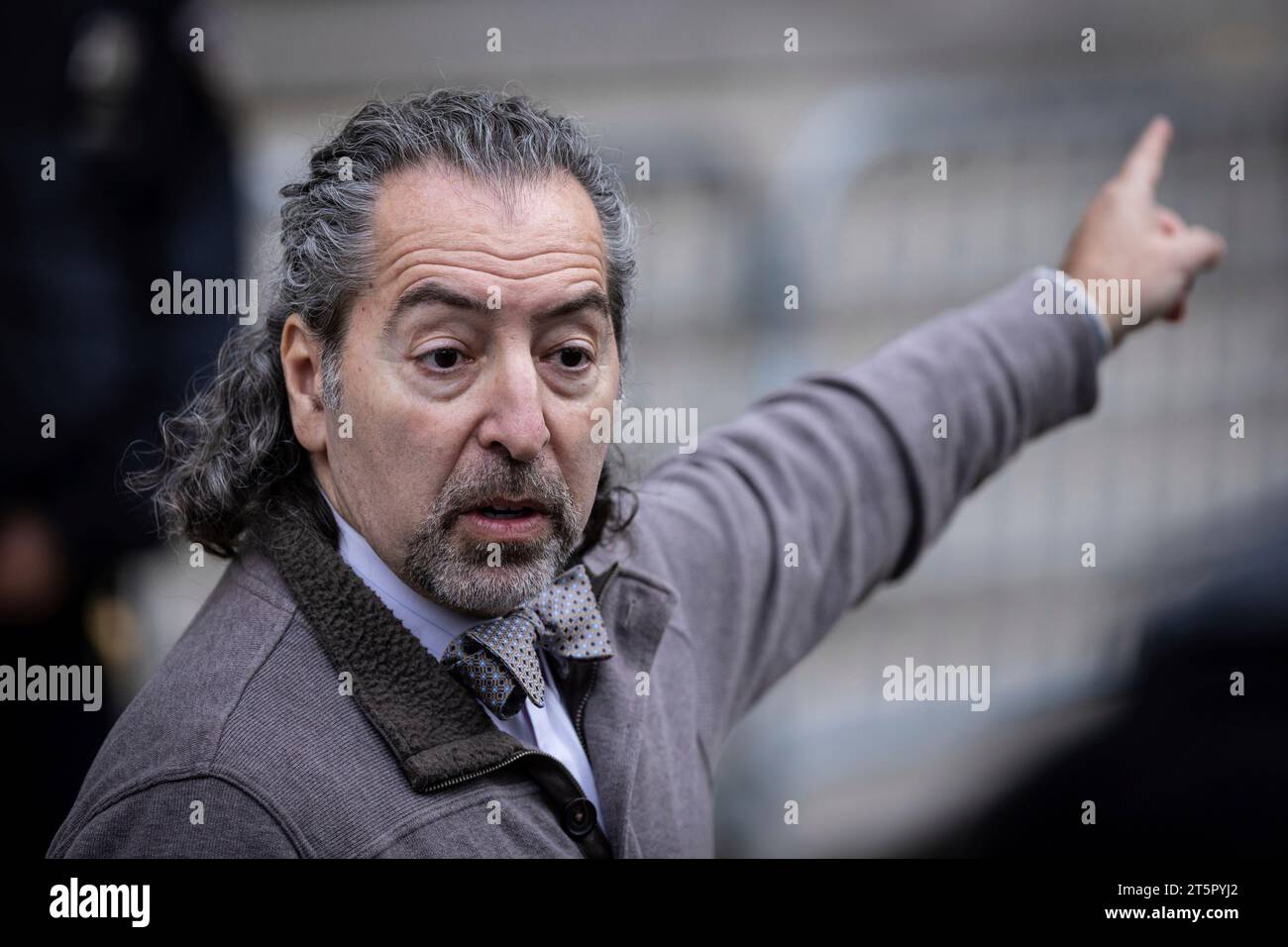 Lawyer Jeffrey K. Levine speaks to the media outside the New York Supreme Court, Monday, Nov. 6 ...