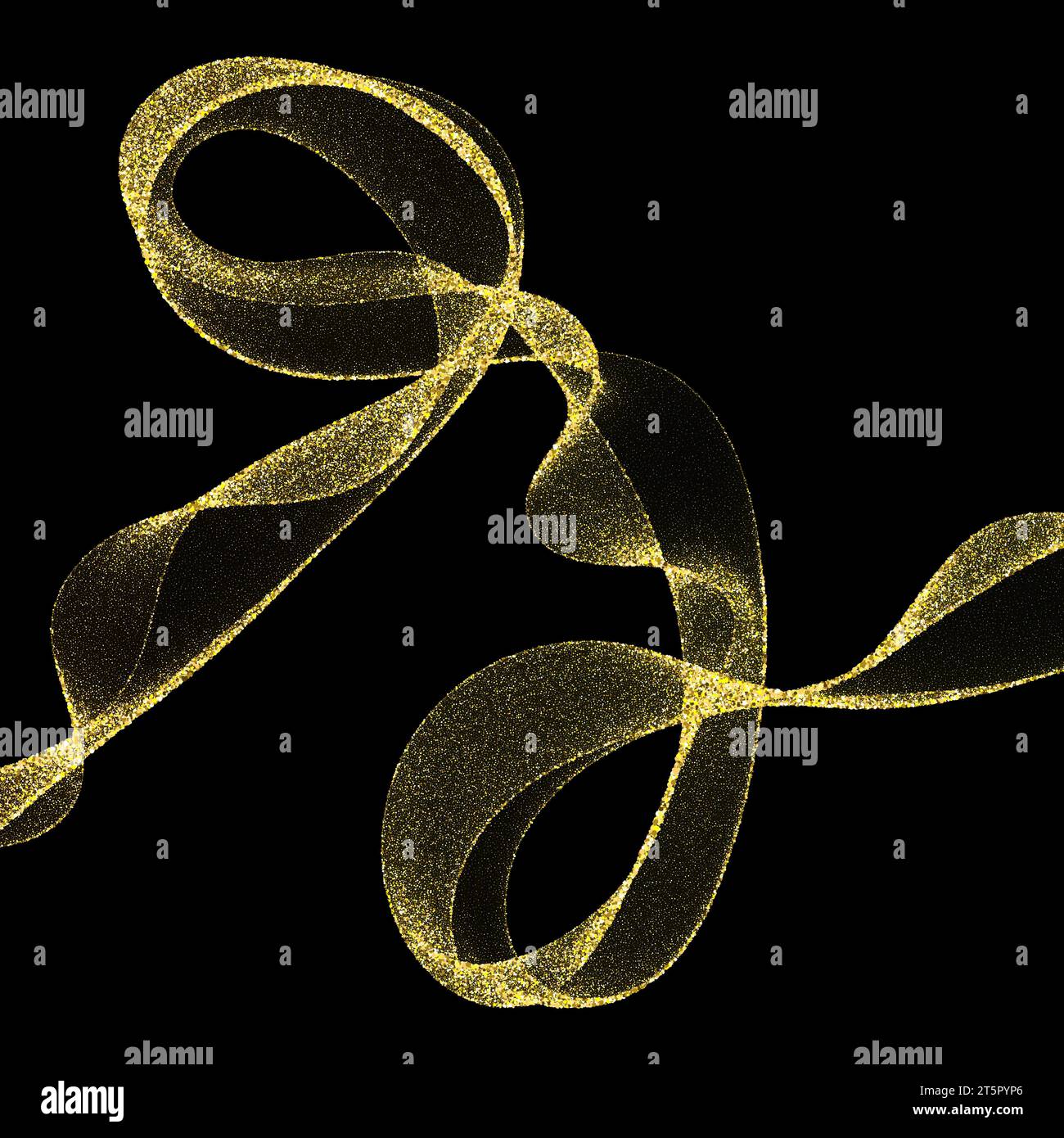 Abstract golden wave with glitter particles. Design element Stock Photo ...