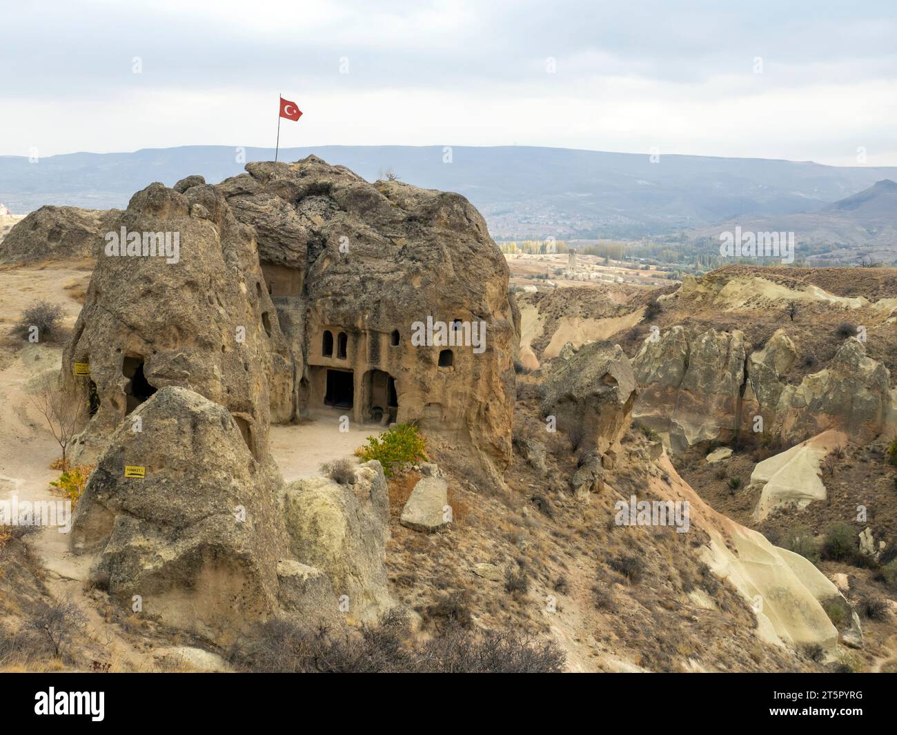 Pancarlik Church in Cappadocia, Turkey. The carved cave a church ...