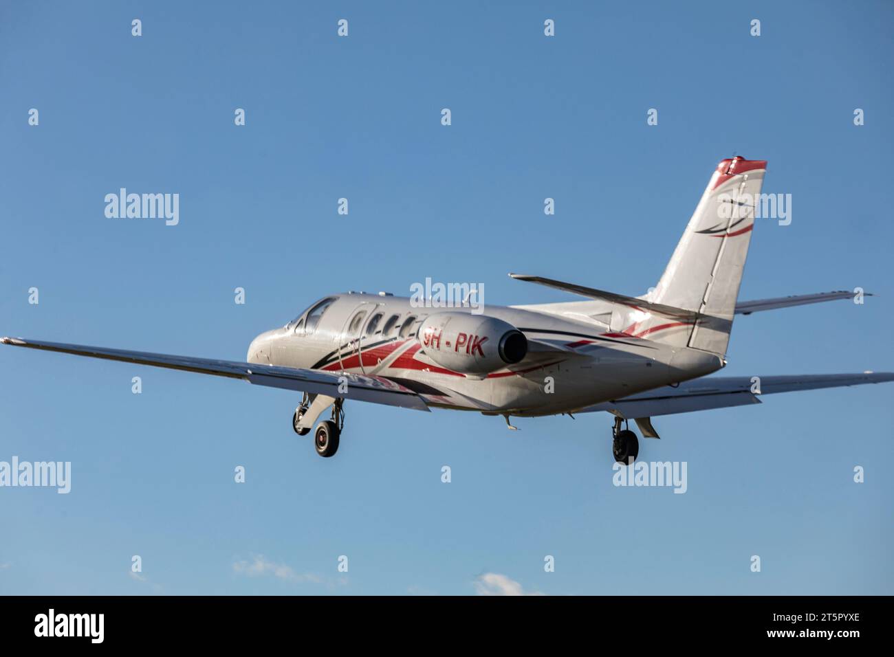 DLOUHA LHOTA, CZECH REPUBLIC - 11 Nov 2023. Cessna 550 Citation II. A ...