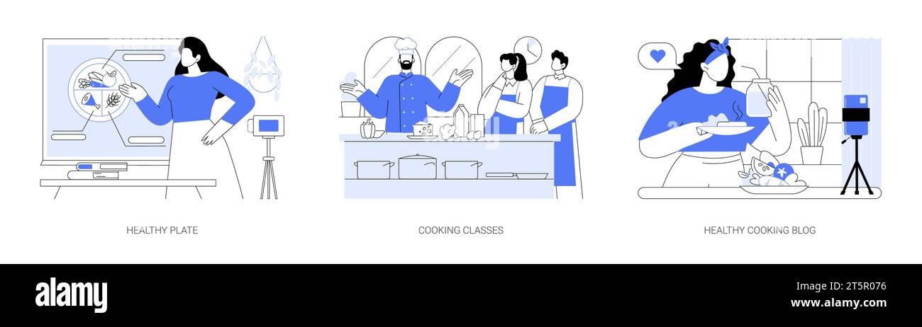 Nutrition classes isolated cartoon vector illustrations se Stock Vector ...
