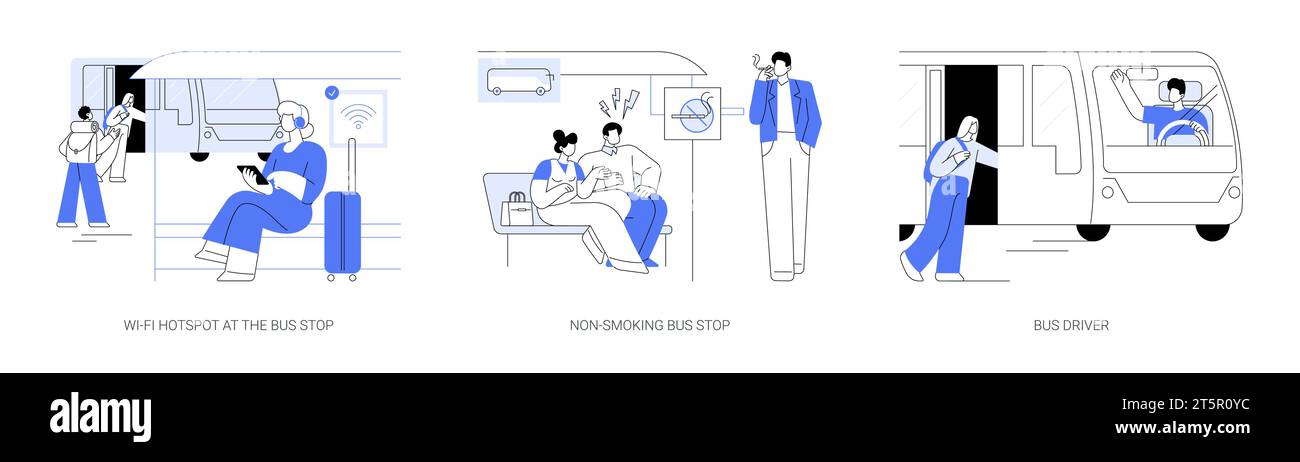 Urban transportation services abstract concept vector illustrations ...