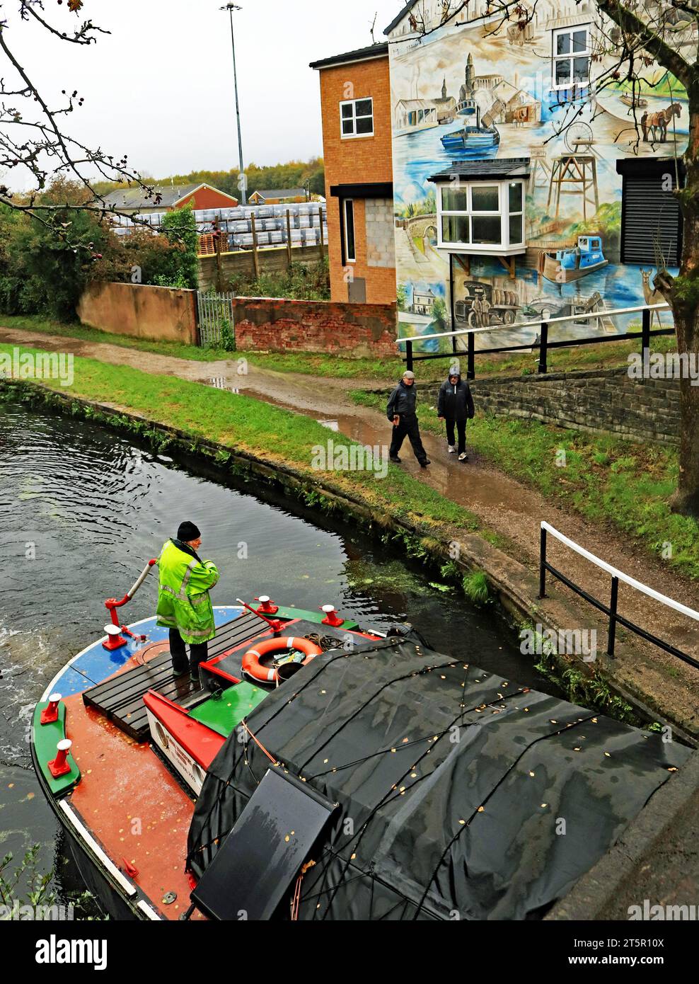Mural showing the industrial history of wigan hi-res stock photography ...
