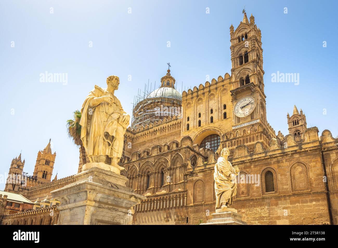 PALERMO, ITALY - JULY 18, 2023: Palermo Cathedral, a major landmark and ...