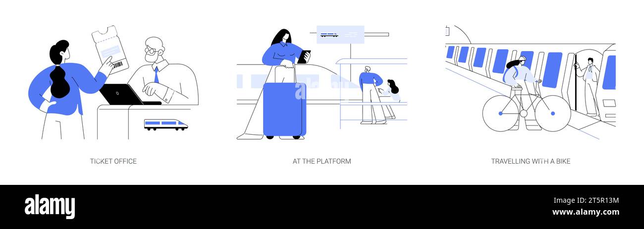 Train station abstract concept vector illustrations Stock Vector Image ...