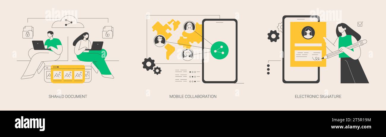 Collaborative document abstract concept vector illustrations Stock Vector Image & Art - Alamy