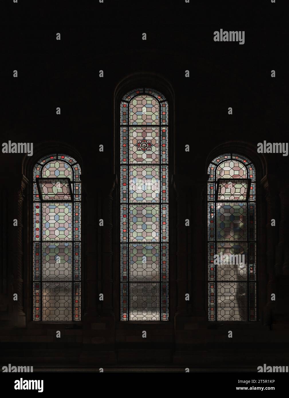 London, UK - Nov 01, 2023 - Coriander stained glass on the elevation ...