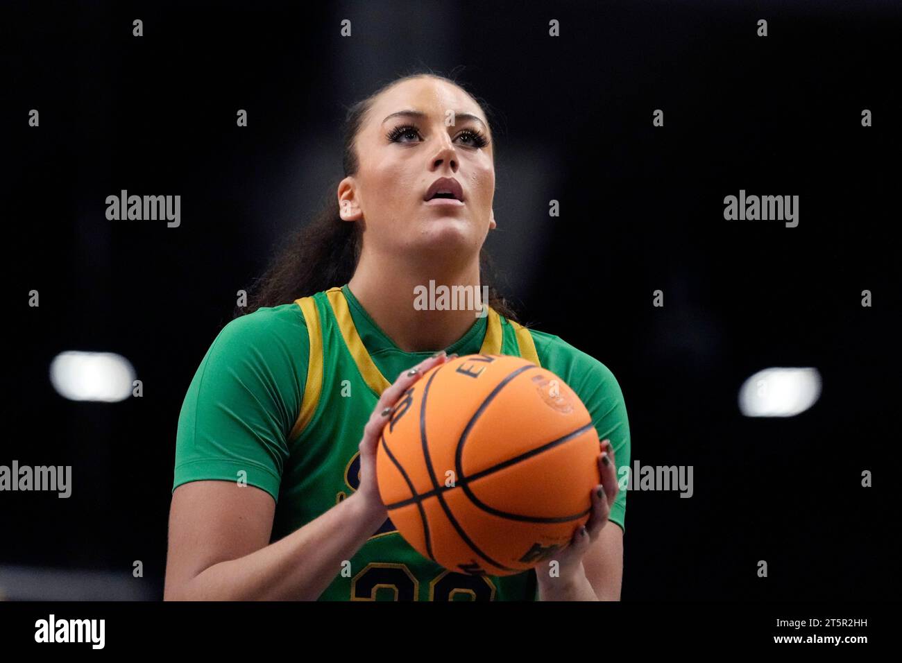 Notre Dame forward Kylee Watson (22) shoots a free throw during the ...