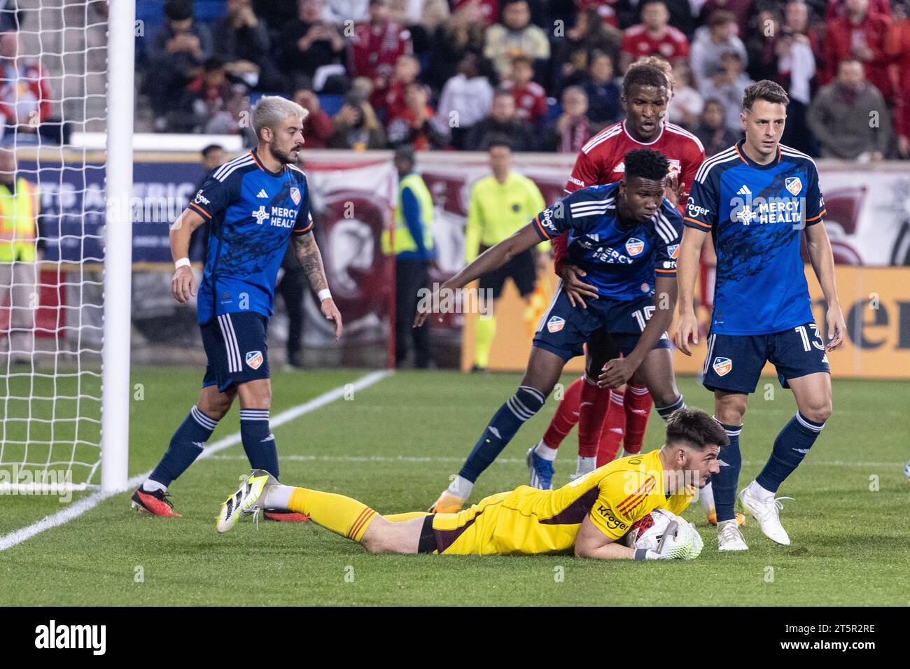 Goalkeeper Roman Celentano (18) of Cincinnati FC saves during 2nd game ...