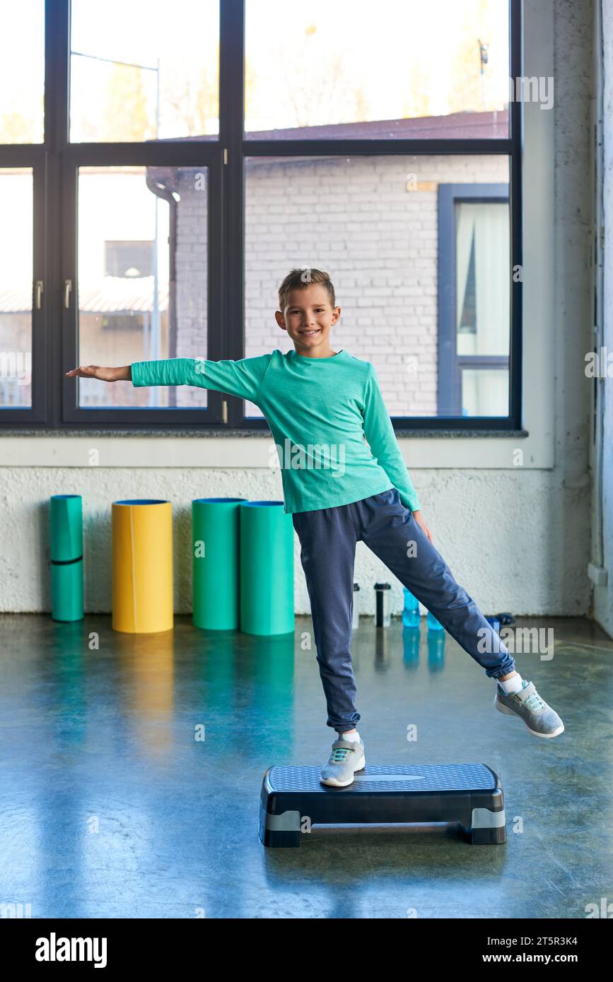 Boy stretching hi-res stock photography and images - Alamy