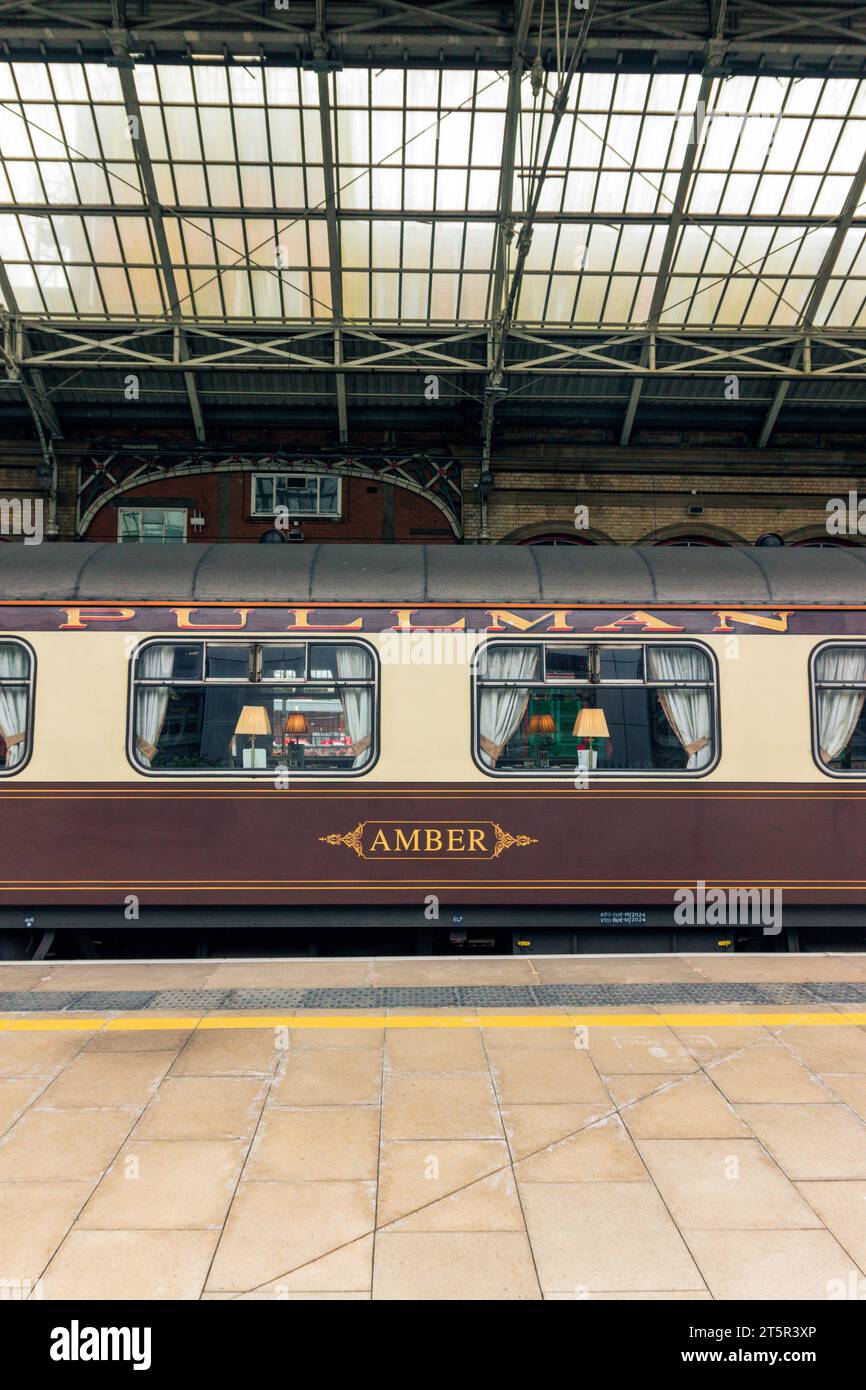 Mark 2 Northern Belle railway carriage 'Amber' working on a railtour at ...