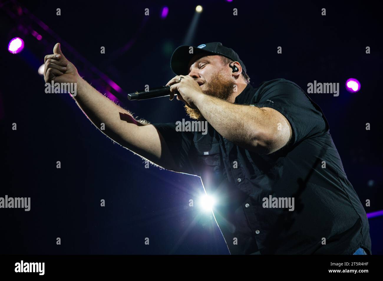 Luke combs performs live at ao arena manchester uk, 17th october 2023 ...