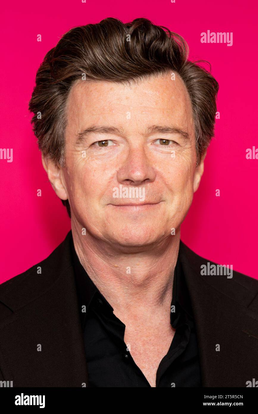 Rick Astley poses for photographers upon arrival at the Music Industry ...