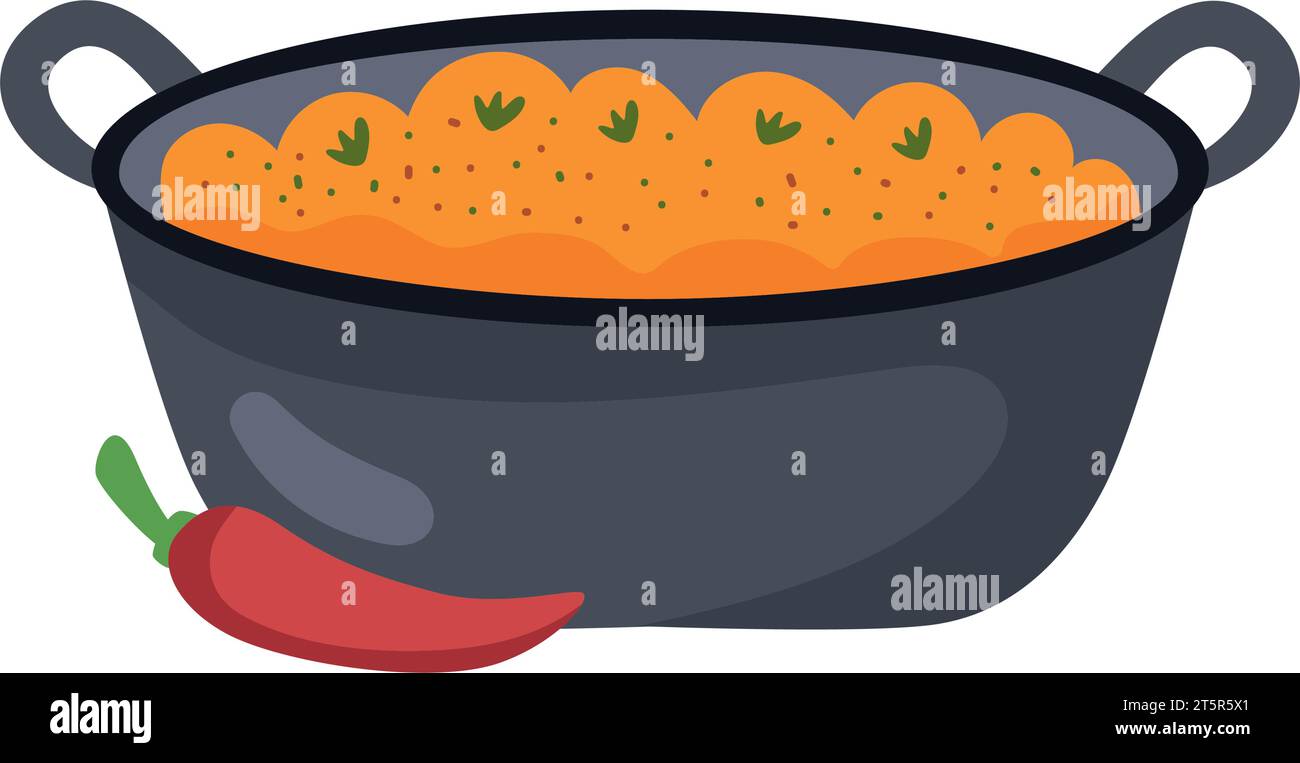 indian curry illustration vector isolated Stock Vector Image & Art - Alamy