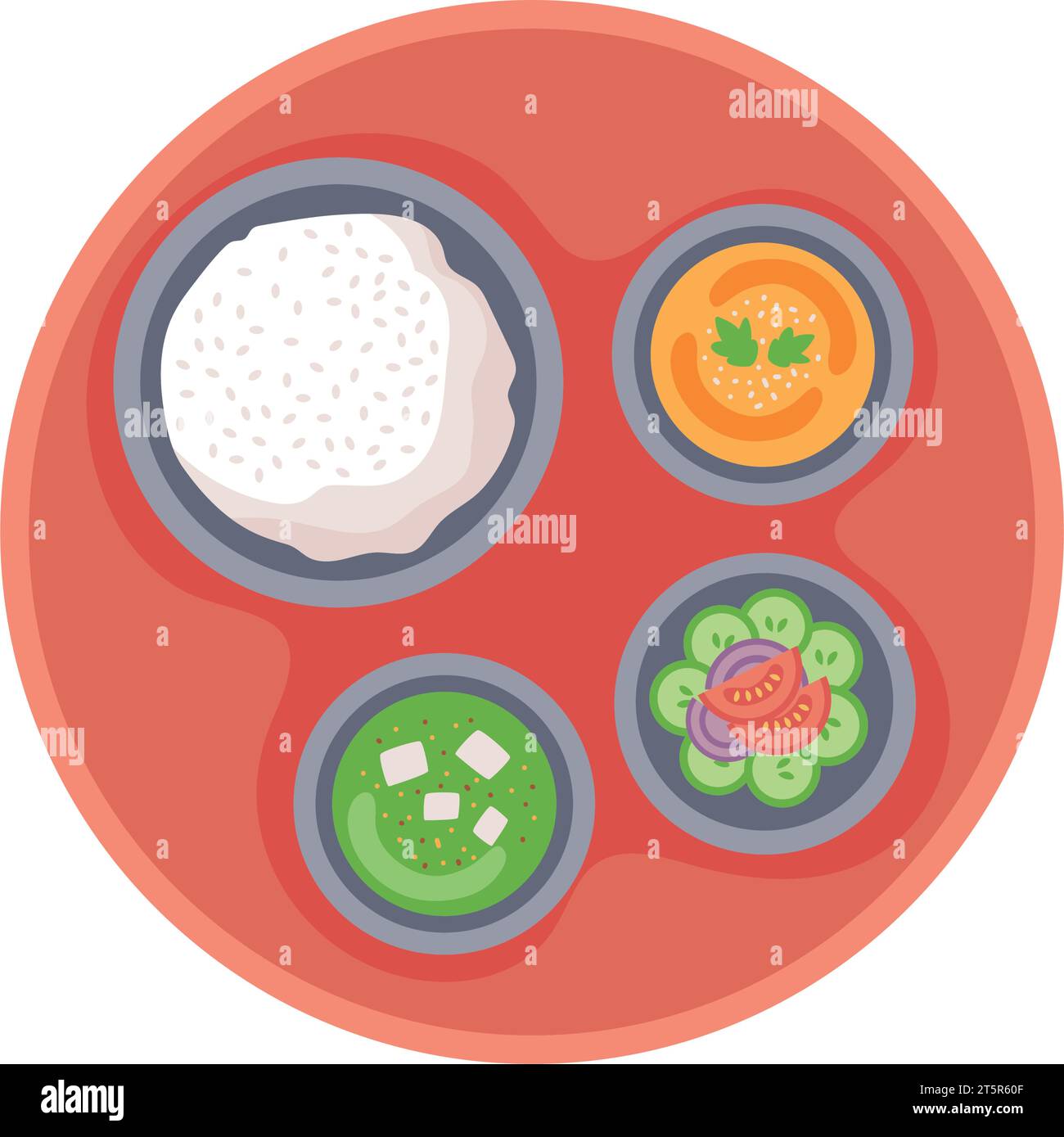 indian thali illustration vector isolated Stock Vector Image & Art - Alamy