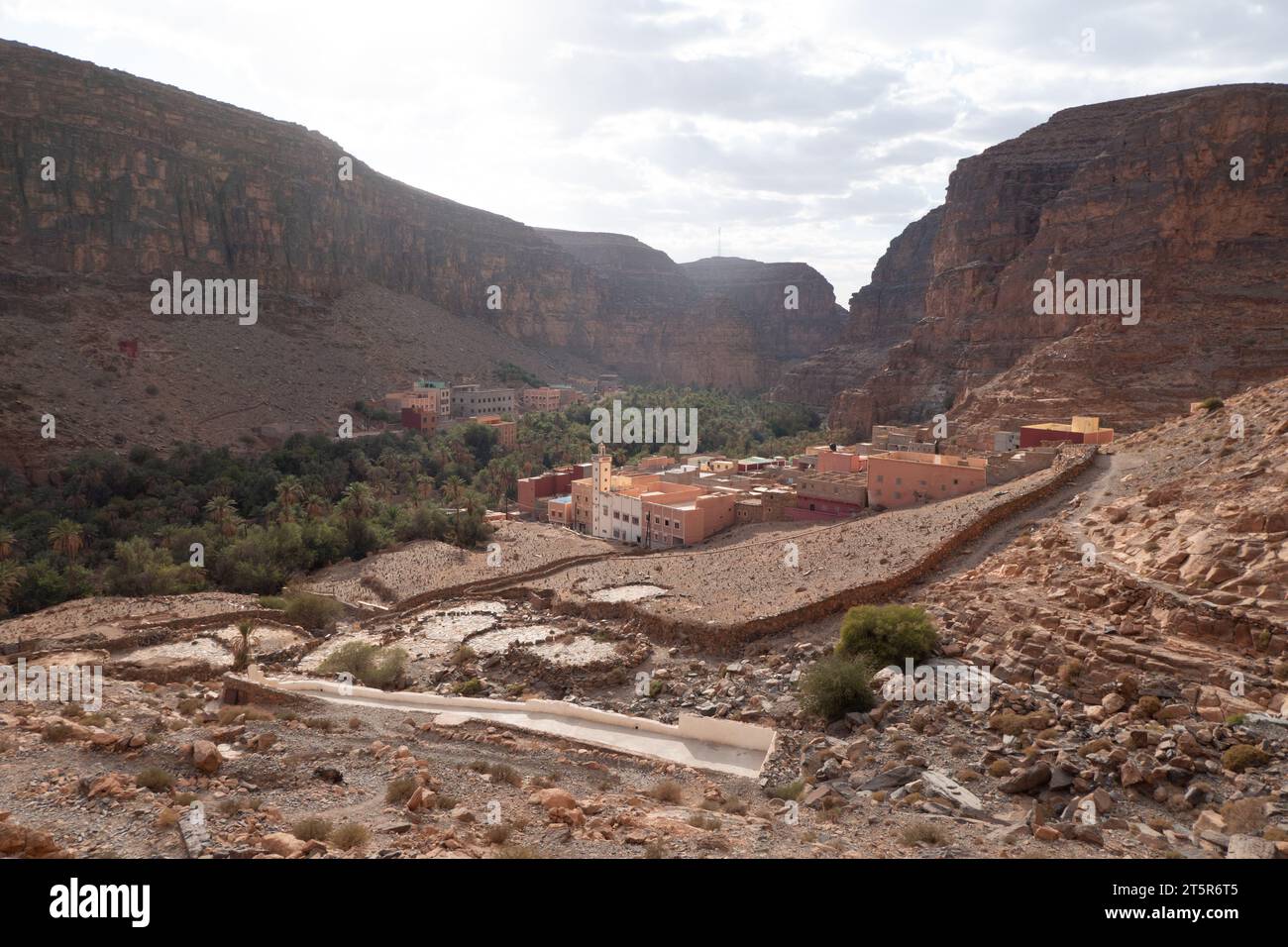 view at the famous gorge of Amtoudi in Southern Maroc Stock Photo - Alamy