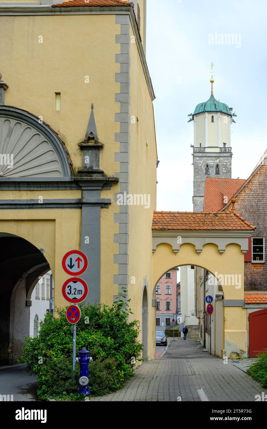 The Western Gate, one of Memmingen's historic city gates, in the west ...