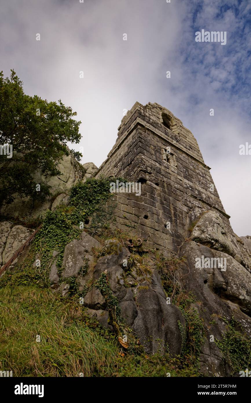 The ruins of the Chapel on the Rock soar skywards, Roche, Cornwall ...