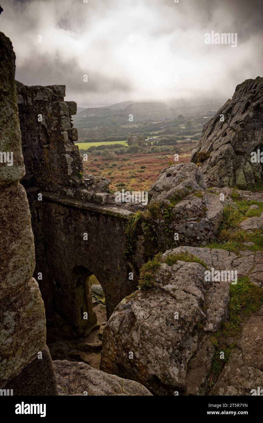 The ruins of the Chapel on the Rock, Roche, Cornwall Stock Photo - Alamy