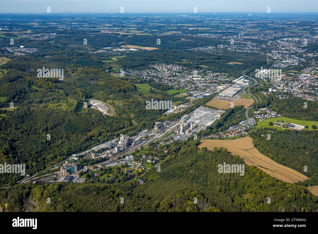 Honnetal industrial estate with lhoist europe rheinkalk hi-res stock ...