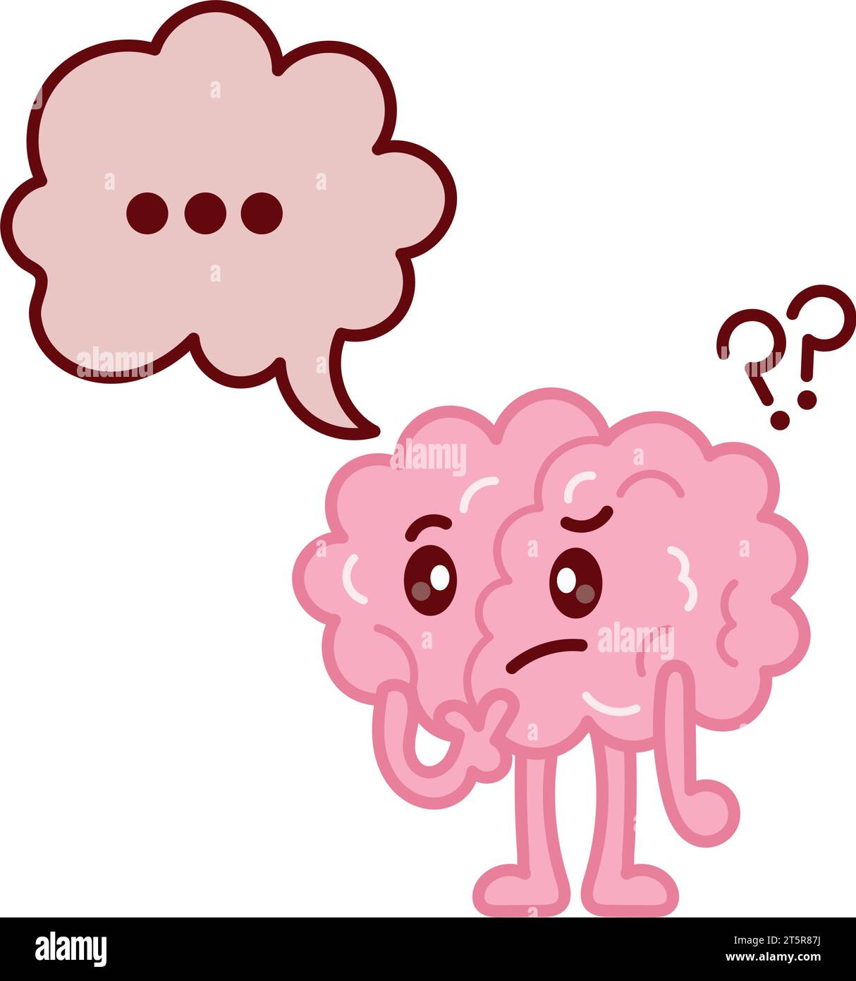 cartoon brain thinking vector isolated Stock Vector Image & Art - Alamy