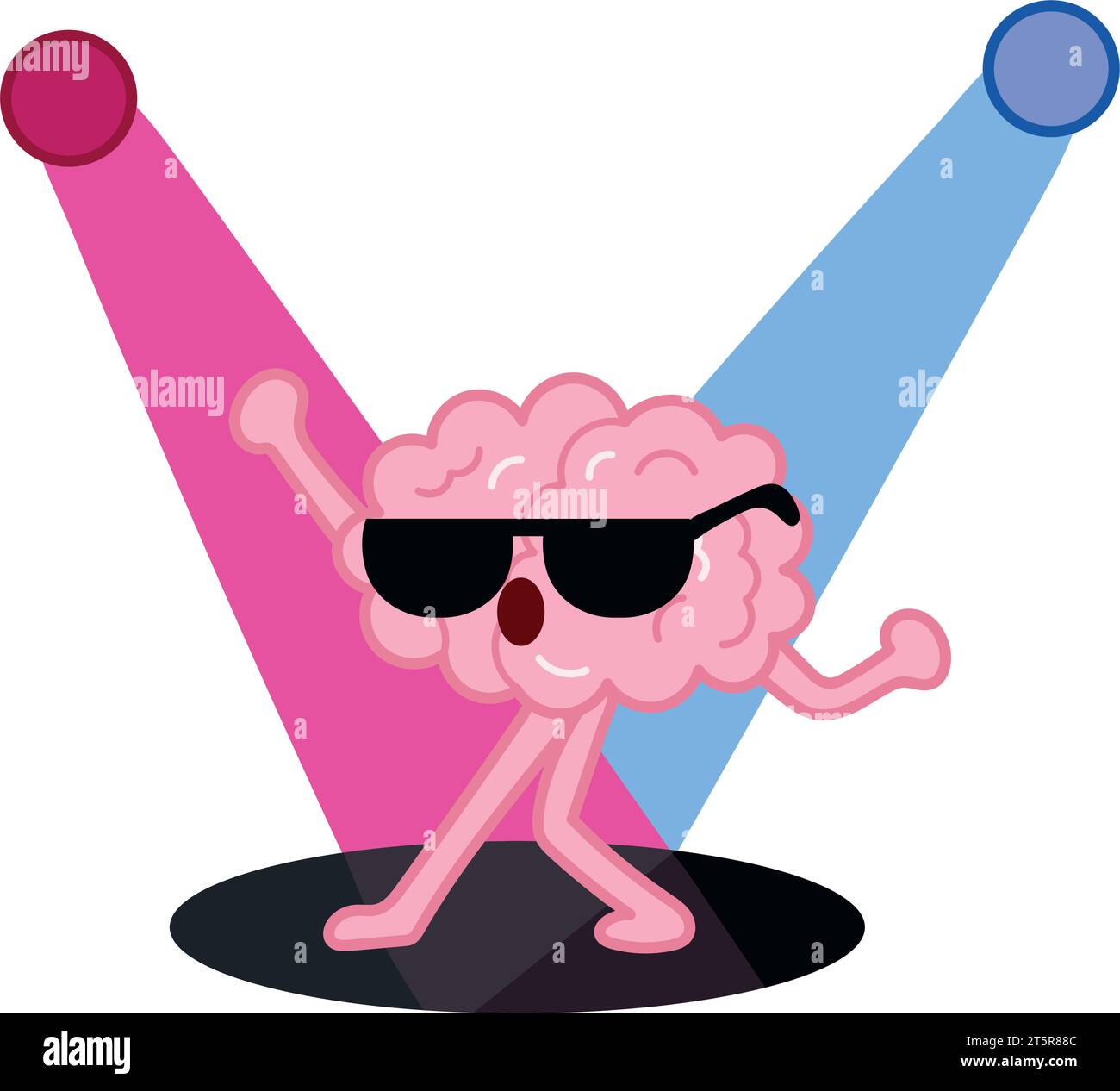 cartoon brain dancing vector isolated Stock Vector Image & Art - Alamy
