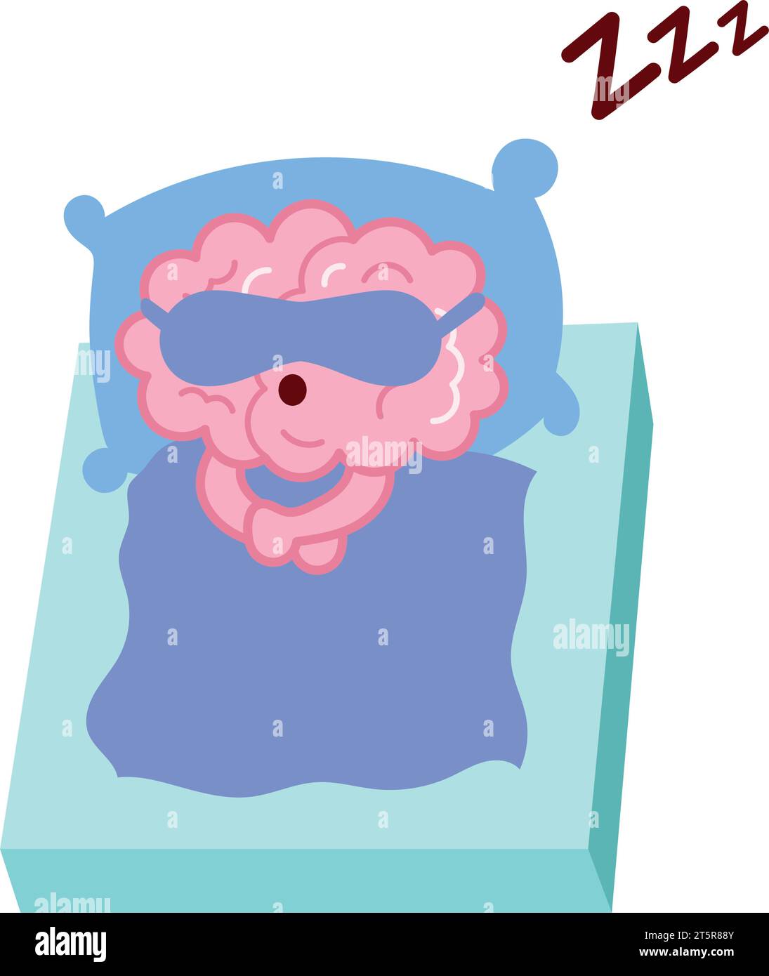 cartoon brain sleeping vector isolated Stock Vector Image & Art - Alamy