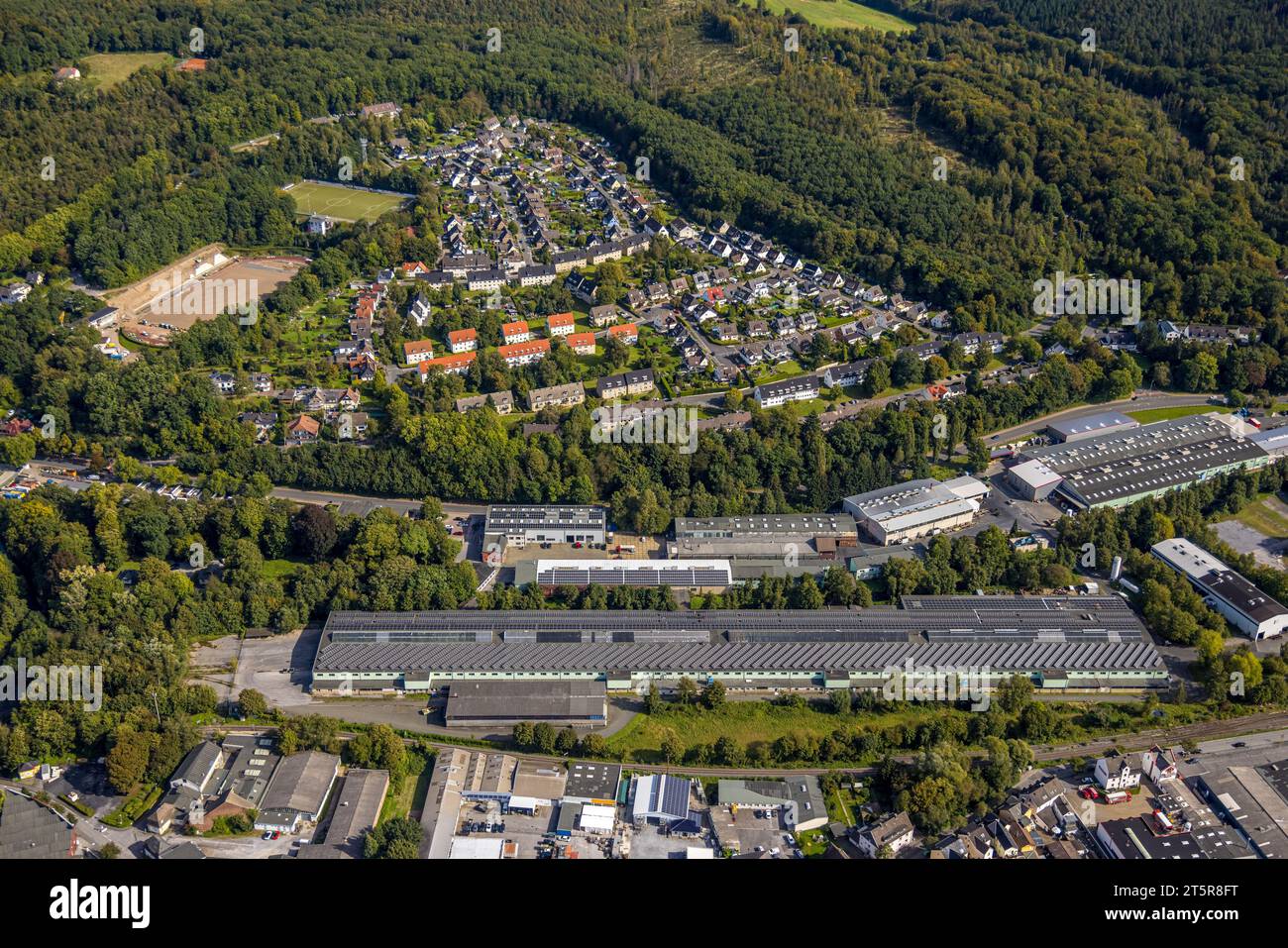 Rauherfeld housing estate and huckenohl stadium hi-res stock ...