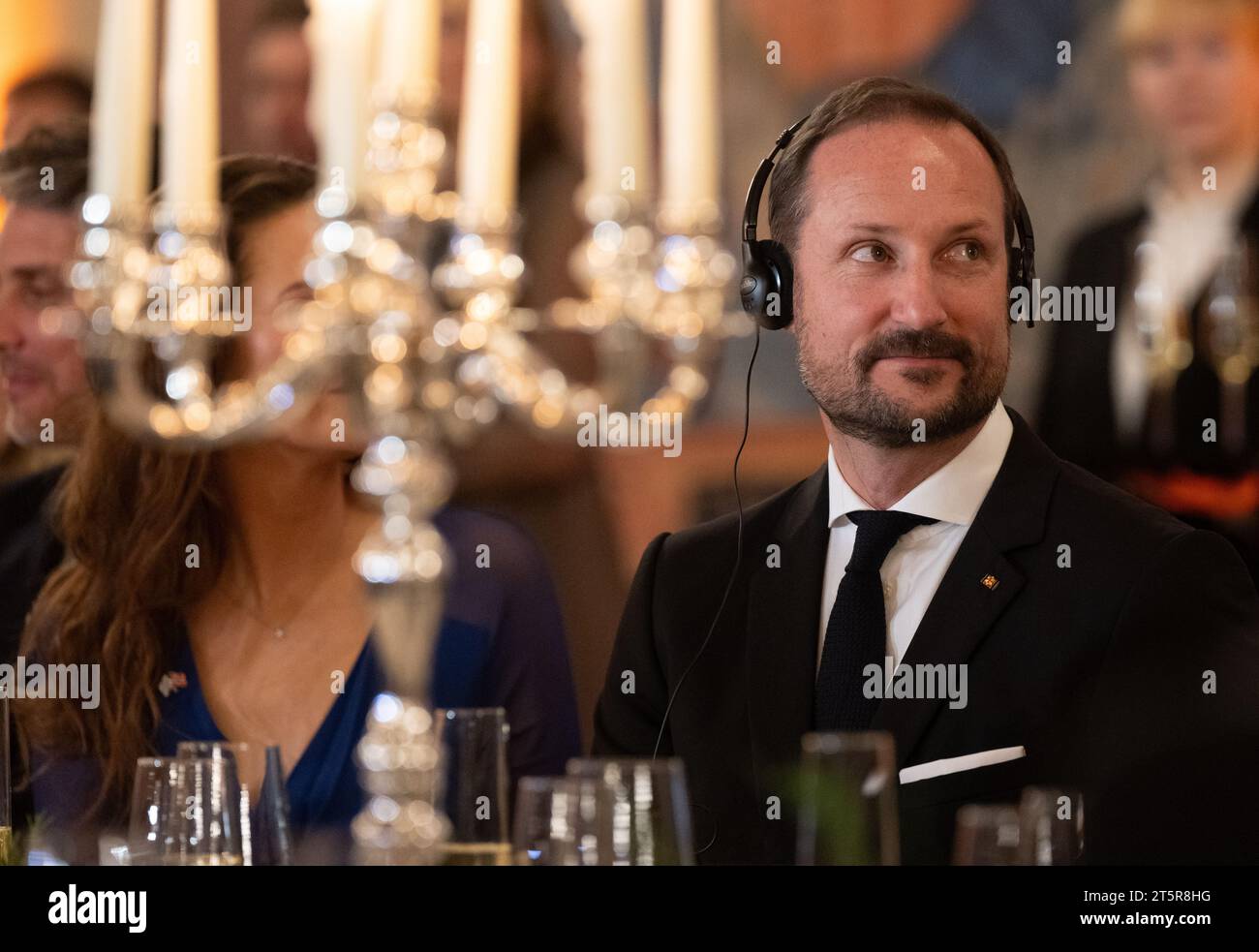 Munich, Germany. 06th Nov, 2023. Haakon, Crown Prince of Norway, attends a reception at the ...