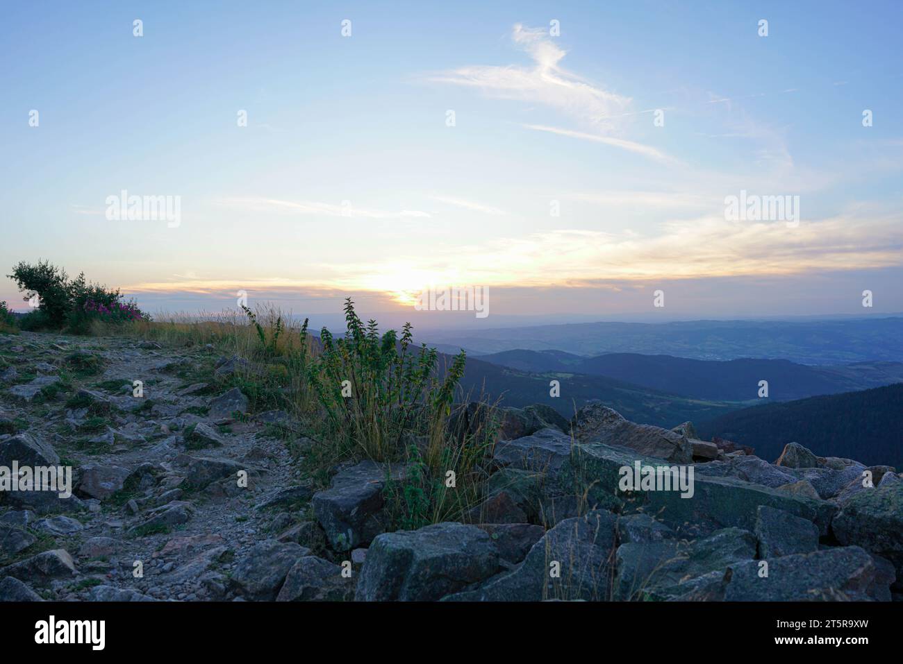 The valley fron the path Stock Photo - Alamy