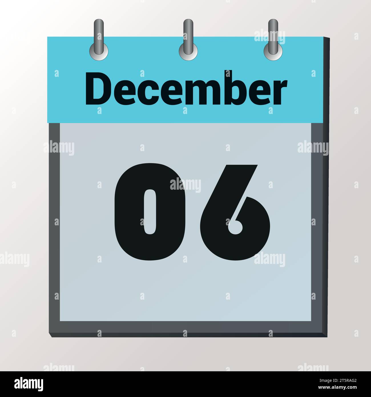 day on the calendar, vector image format, December 06 Stock Vector ...