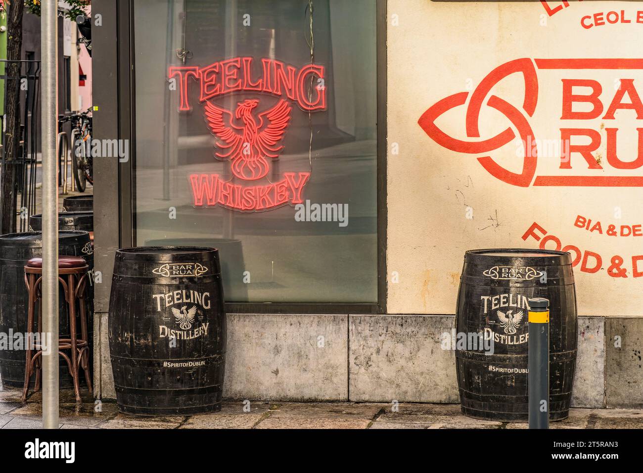 Teeling whiskey logo as advertisement seen at the Irish pub Bar Rua ...