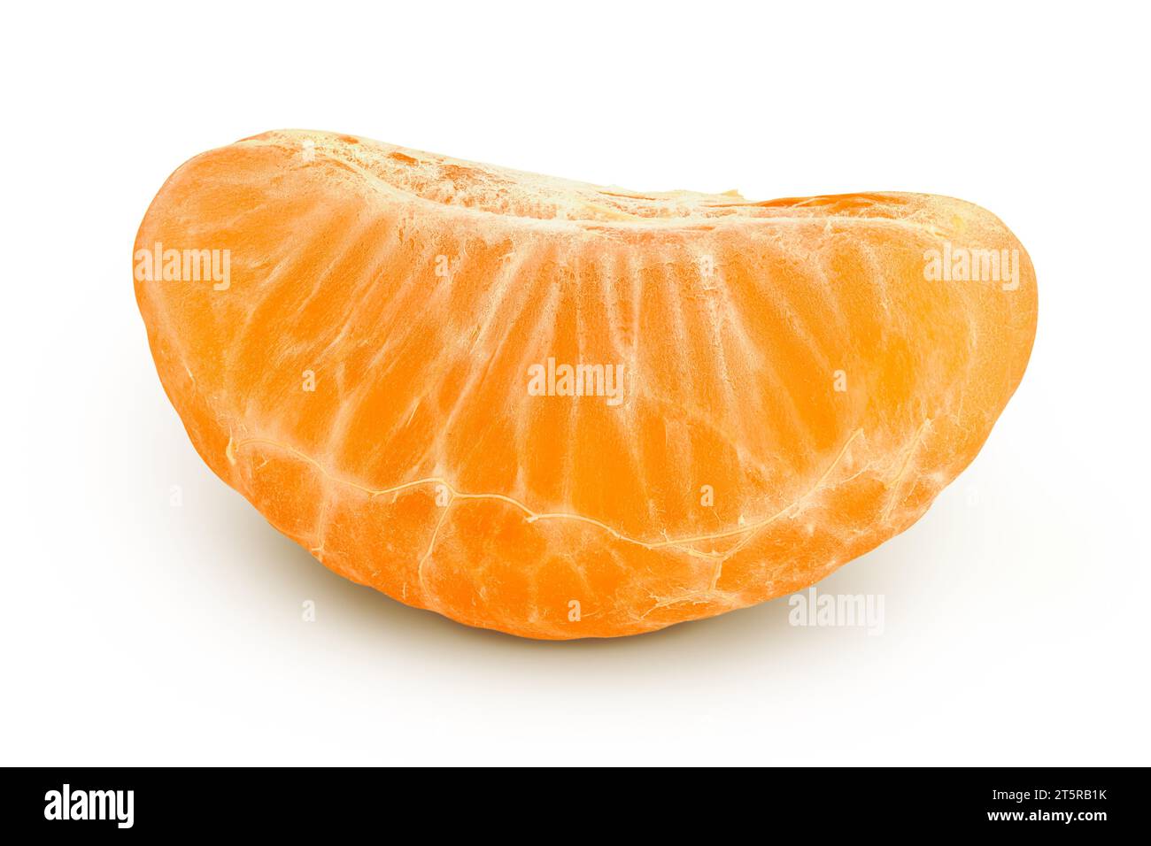Tangerine or clementine slice isolated on white background with full ...