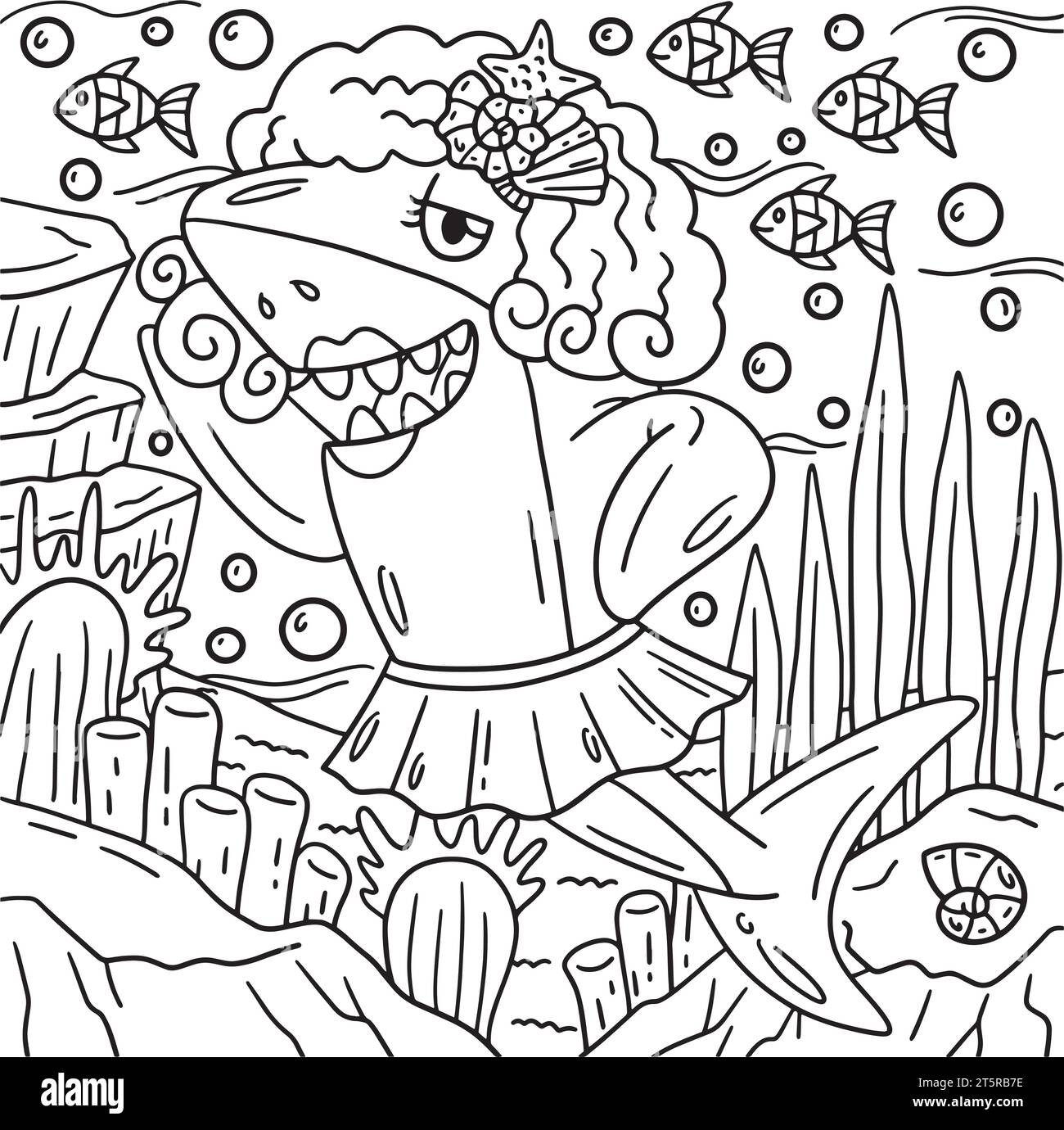 Wig Coloring Page