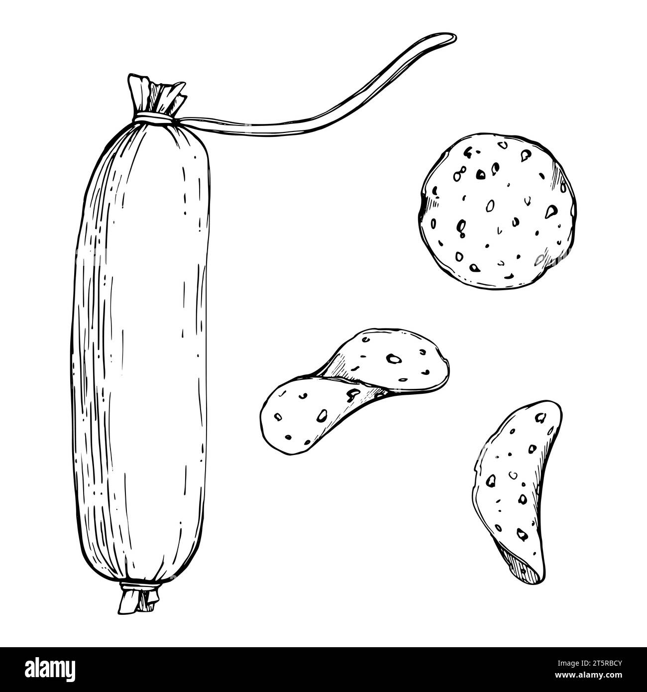Clipart sausage Black and White Stock Photos & Images - Alamy