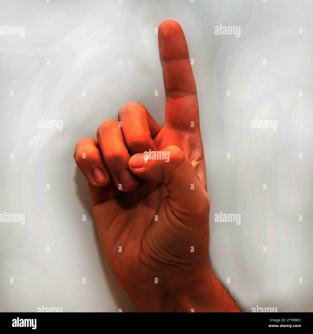 Hand sign language alphabet d hi-res stock photography and images - Alamy