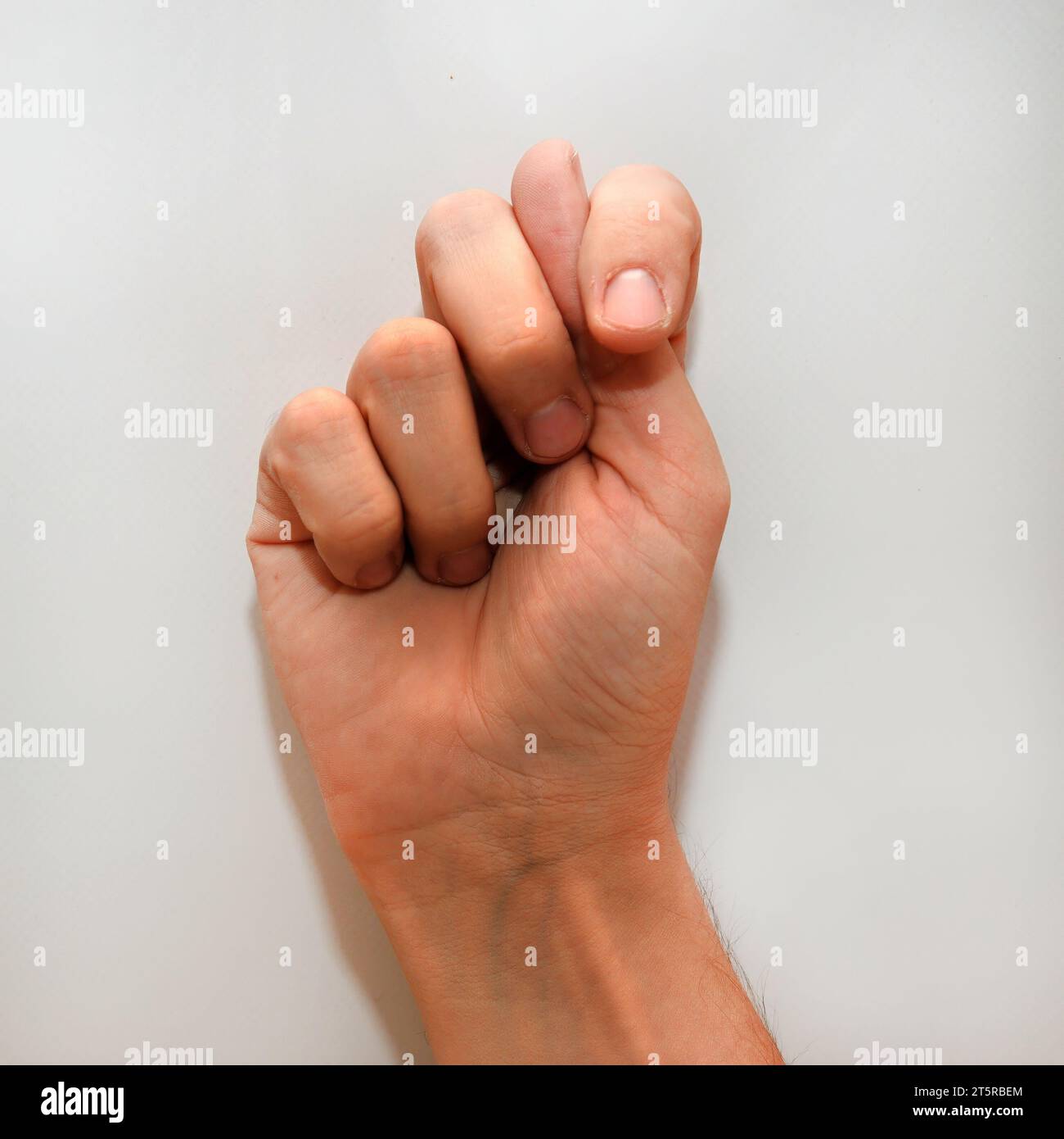 Finger spell the letter t hi-res stock photography and images - Alamy