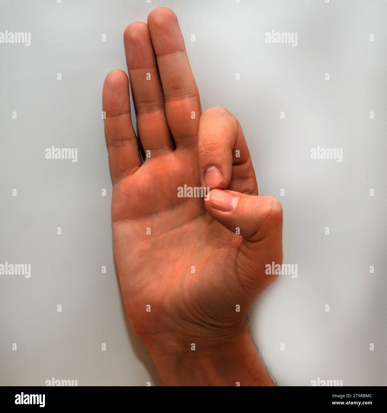 Hand sign language alphabet f hi-res stock photography and images - Alamy