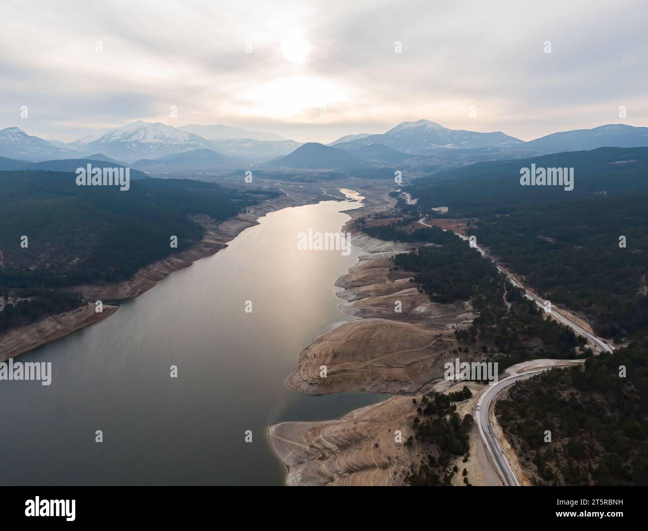 Aerial view of Yapraklı dam. Gölhisar, Burdur, Turkey Stock Photo - Alamy