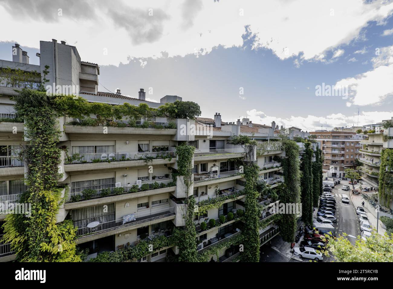 An urban residential complex with reinforced concrete facades Stock ...