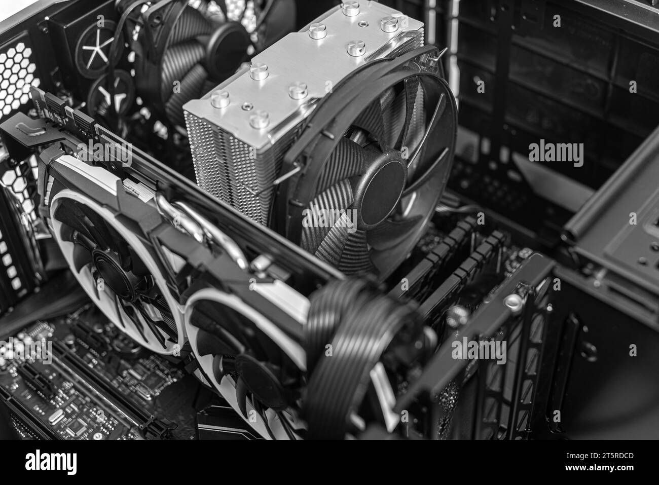 Inside of computer cpu Black and White Stock Photos & Images - Alamy
