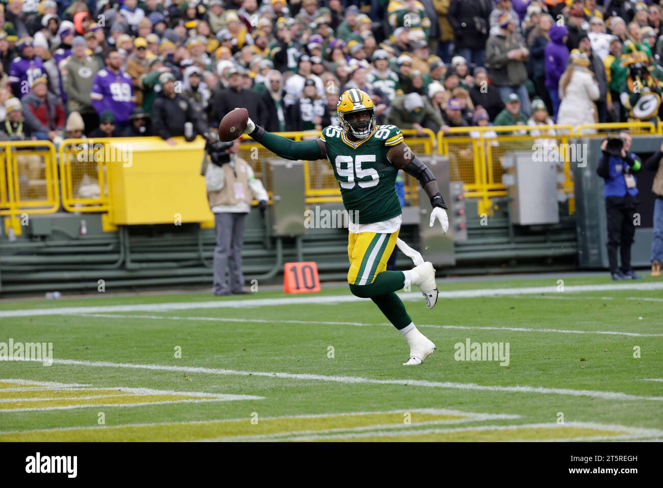 Green Bay Packers defensive tackle Devonte Wyatt (95) during an NFL ...