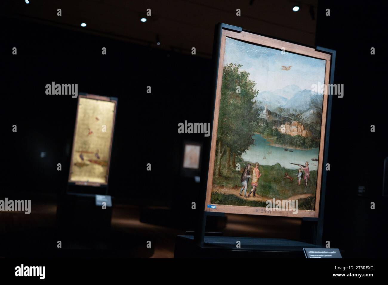 Reverse of several paintings in the REVERSOS exhibition, reveals the ...